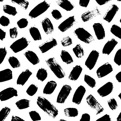 Paint brush stroke pattern black stripes Vector Image