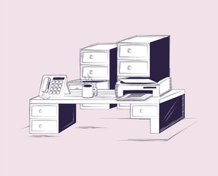 Creative office design Royalty Free Vector Image