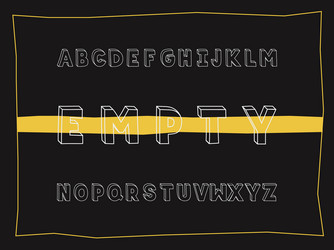 Empty space handwritten bold font Royalty Free Vector Image