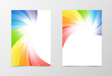 Rainbow flyer template design Royalty Free Vector Image