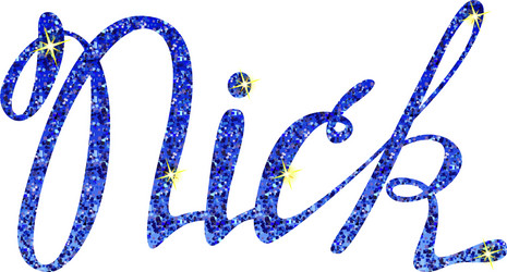Happy birthday nick name lettering Royalty Free Vector Image