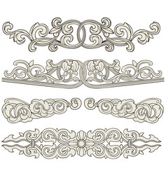 Fashion floral scroll pattern Royalty Free Vector Image