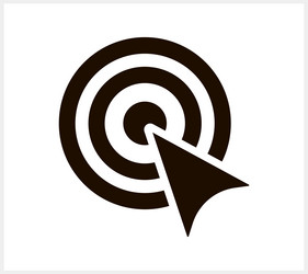 Arrow in aim idea concept sign winner goal Vector Image