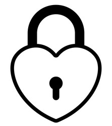 Padlock black and white Royalty Free Vector Image