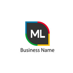 Initial letter ml logo template design Royalty Free Vector