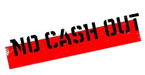 No cash out rubber stamp Royalty Free Vector Image