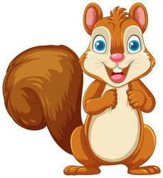 Smiley squirrel cartoon Royalty Free Vector Image