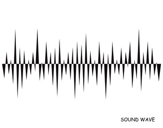 Black sound waves logo set on white background Vector Image