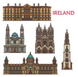 Cork galway city plates travel ireland stickers Vector Image