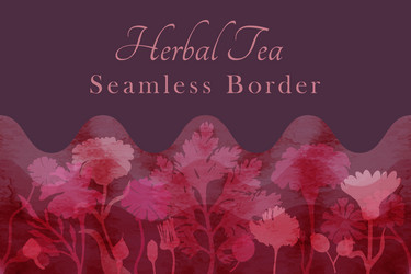 Isolated seamless border with the garden flowers – Royalty-Free Vector ...