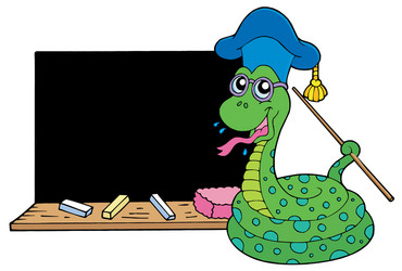 Snake teacher Royalty Free Vector Image - VectorStock