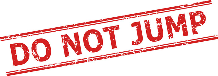 Do not jump watermark stamp Royalty Free Vector Image