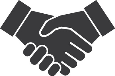 Handshake logo icon business agreement Royalty Free Vector
