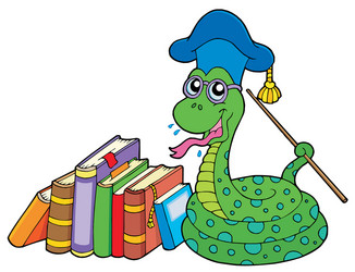 Snake teacher Royalty Free Vector Image - VectorStock