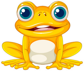 Cute yellow cartoon isolated Royalty Free Vector Image