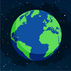 World planet earth in space globe cartoon Vector Image
