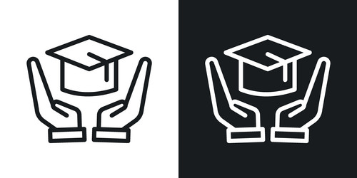 Education insurance icon Royalty Free Vector Image