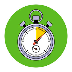 Iron stopwatch counts time catch up Royalty Free Vector
