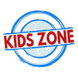 Kids zone children playground school Royalty Free Vector