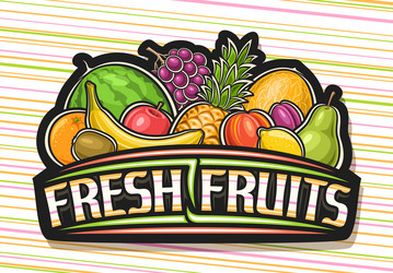 Logo for fresh fruits Royalty Free Vector Image
