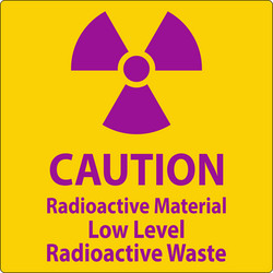Caution sign radioactive materials low level Vector Image