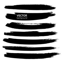 Thick long ink smears textured isolated Royalty Free Vector