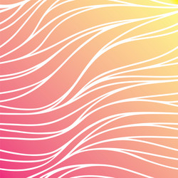 Color hand-drawing wave sunny background gradient Vector Image