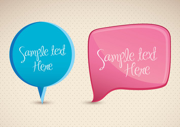 Colorful text balloons Royalty Free Vector Image
