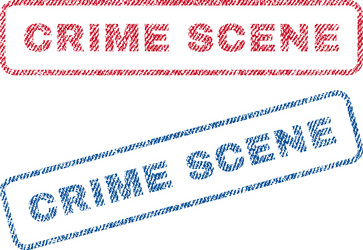 Crime textile stamps Royalty Free Vector Image