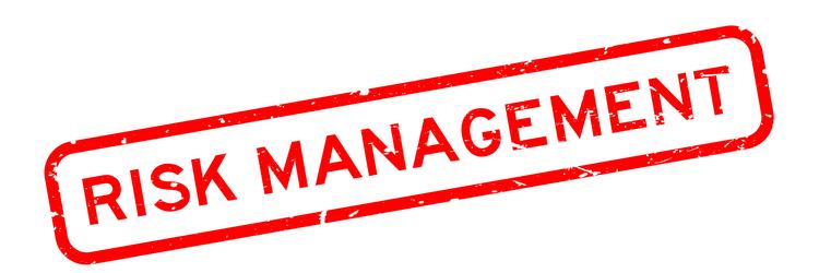 Grunge red high risk word round rubber seal stamp Vector Image