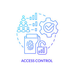 Rule-based access control blue gradient concept Vector Image