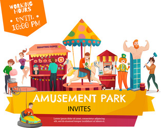 Amusement park poster Royalty Free Vector Image