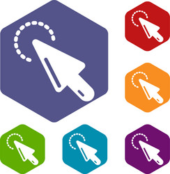 Cursor clean icon simple black style Royalty Free Vector