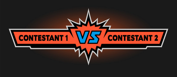 Versus letters vs logo Royalty Free Vector Image