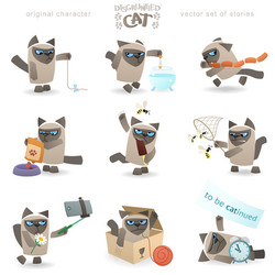Cat run cycle animation frames Royalty Free Vector Image