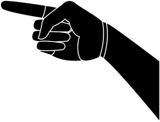 Human hand gesture of pointing somewhere Vector Image