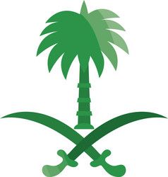 Cartoon palm tree drawing with black coconuts Vector Image