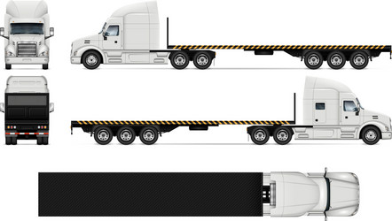 Semi Truck Flatbed Vector Images (over 140)