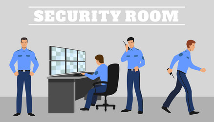 Security room Royalty Free Vector Image - VectorStock