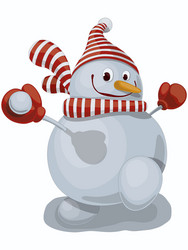 Snowman Throwing a Snowball Vector Images (over 100)