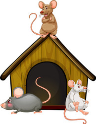 Cute mouse cartoon presenting Royalty Free Vector Image