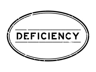 Grunge red deficiency word rubber seal stamp Vector Image