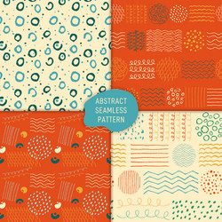 Round pattern doodle shapes abstract background Vector Image