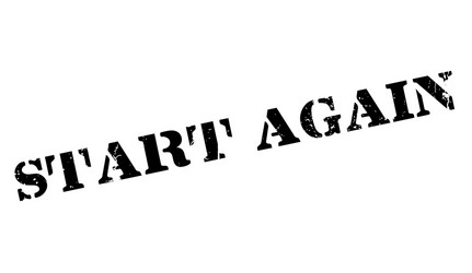 Start again rubber stamp Royalty Free Vector Image