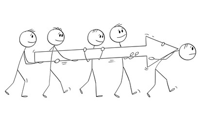 Stick Figure Teamwork