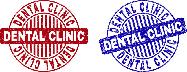 Dental clinic rubber stamps Royalty Free Vector Image