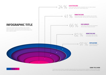 Infographic template with percentages and half Vector Image