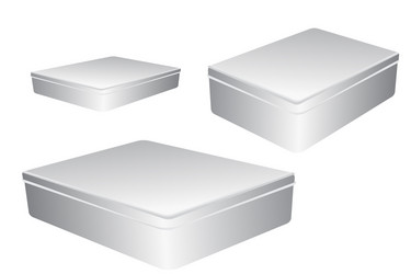 Set of metal boxes closed boxes Royalty Free Vector Image