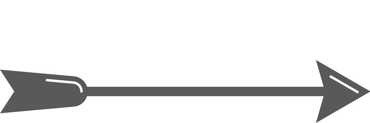 Archery arrow icon symbol isolated on white Vector Image