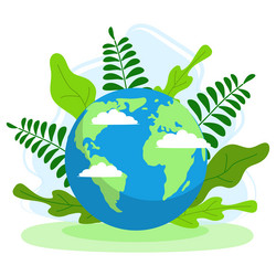 Happy earth day seamless pattern Royalty Free Vector Image